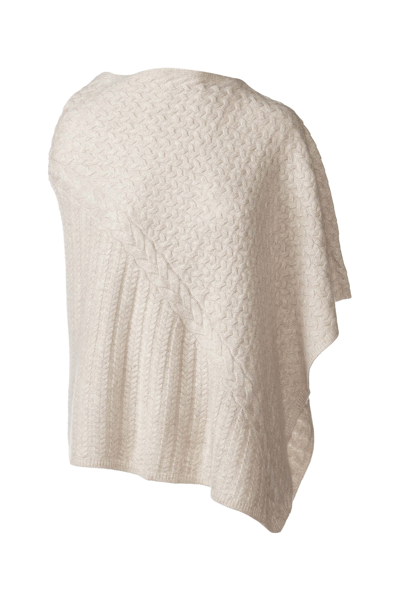 CABLE PONCHO – Kinross Cashmere