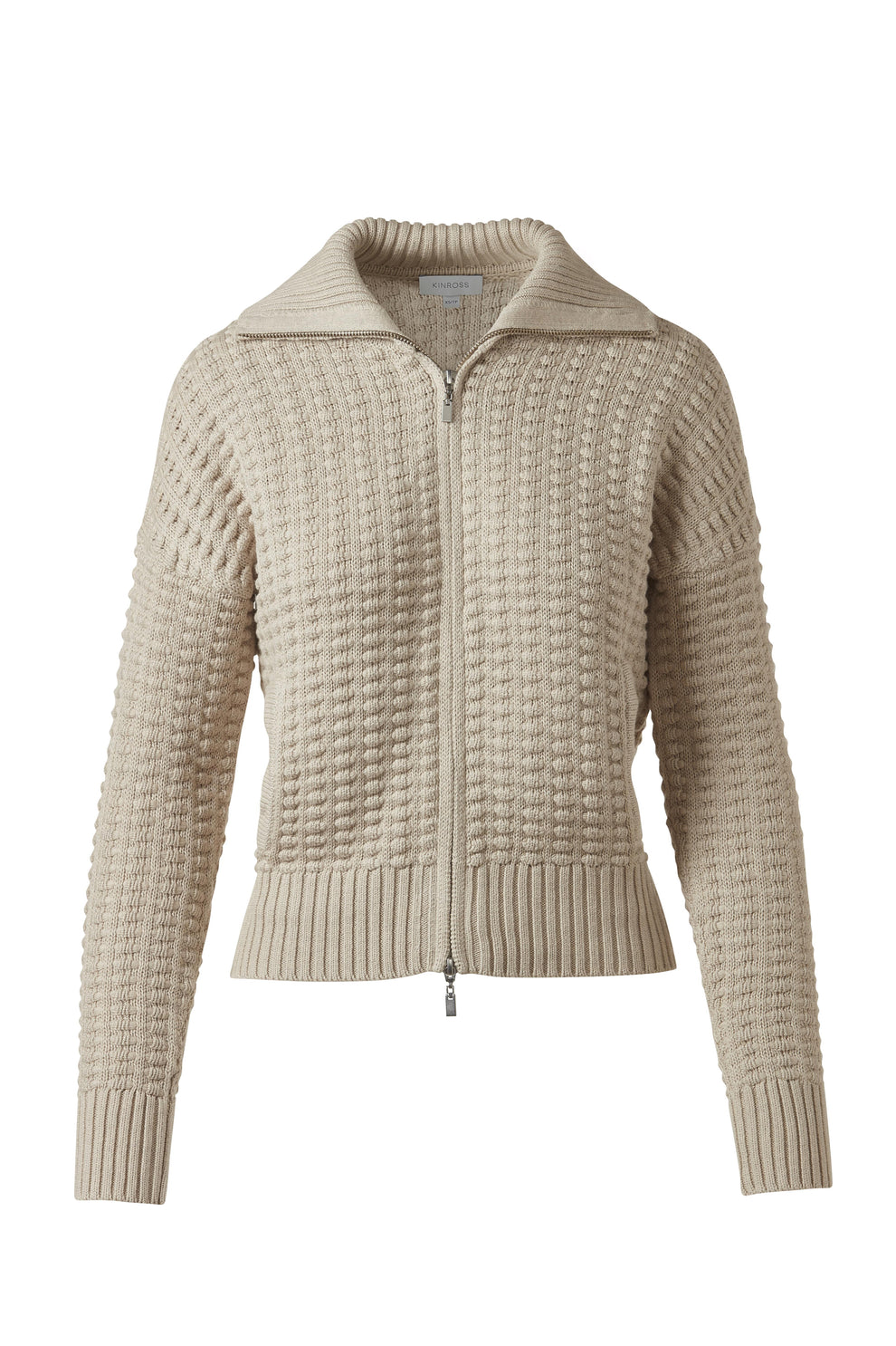 BOBBLE ZIP CARDIGAN – Kinross Cashmere